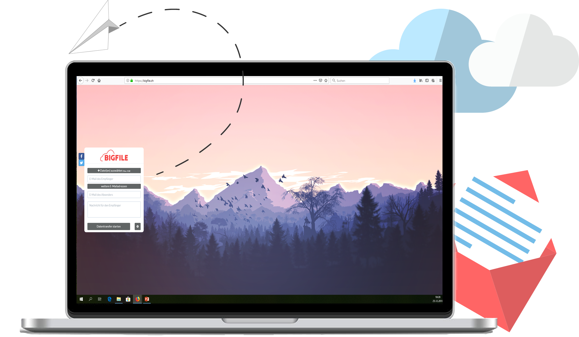 Dateien per Email versenden - Bigfile.ch Filesharing